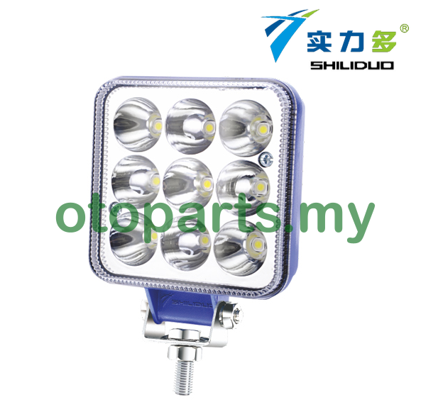 SHILIDUO LED Spot Light Square 4" 9LED for 4x4 / Truck / Lorry / Boats ...