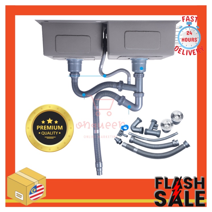 Kitchen Sink Strainer Drain Hose Vegetable Basin Drainer Pipe Single ...