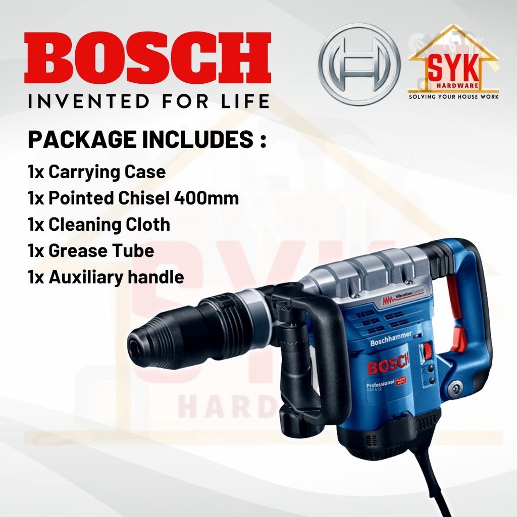 SYK BOSCH GSH 5 CE GSH5CE GSH 5CE Demolition Hammer Heavy Duty Hacker ...