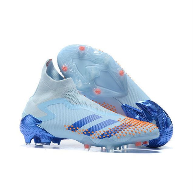 Predator Mutator 20.1 FG Wireless Shoes In Light Blue And Orange ...