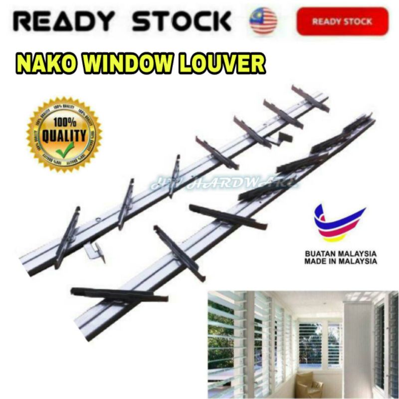 [1 PAIR 7 BLADE] Traditional Naco Aluminium Window Louver Local Louver ...