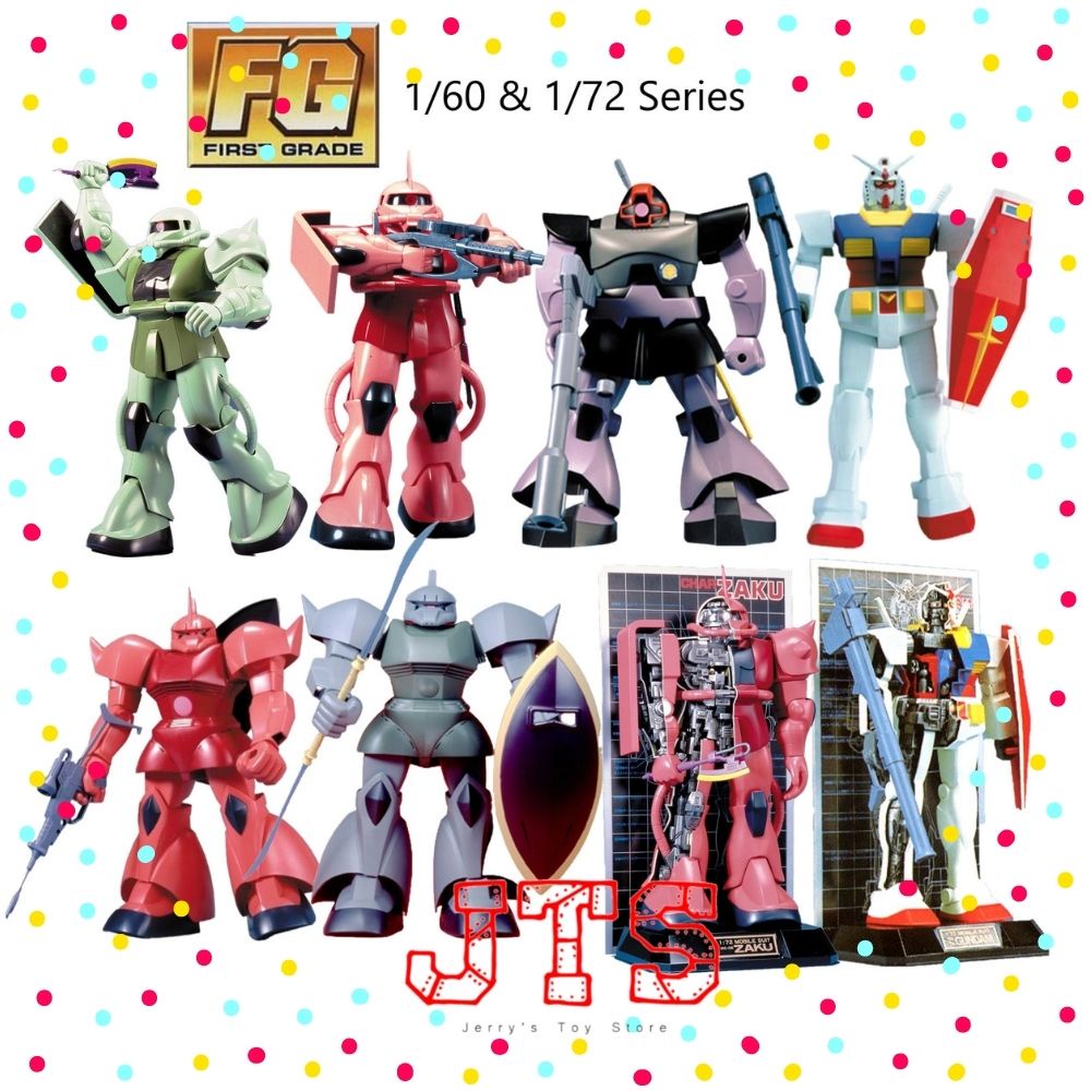 JTS BANDAI FG 1/60 & 1/72 Gundam Model Kit 1980s First Grade Classic ...
