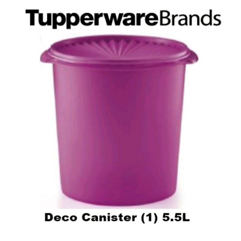 TUPPERWARE MINI DECO CANISTER 600ML / Deco Canister 5.5L 1pc / Deco ...