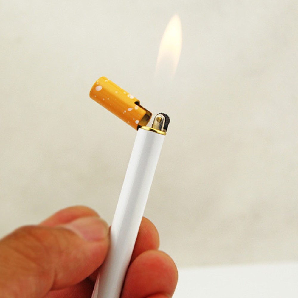 Mini Stick Size Cigarette Butane Gas Lighter Soft Flame Fire lighter ...