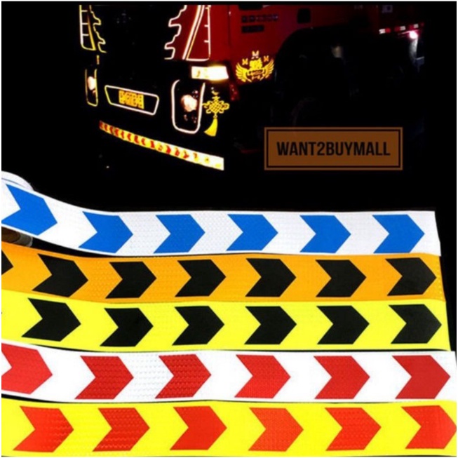 3 METER Arrow Marking Truck Lorry Car Safety Warning Reflective Tape ...