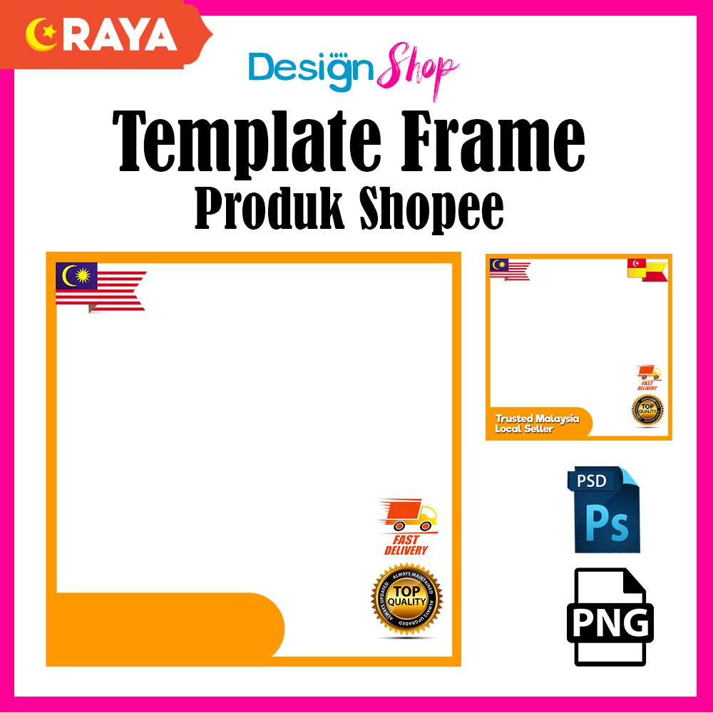 DESIGN ONLY, 14 NEGERI EASY Frame Template untuk Lariskan Produk di ...