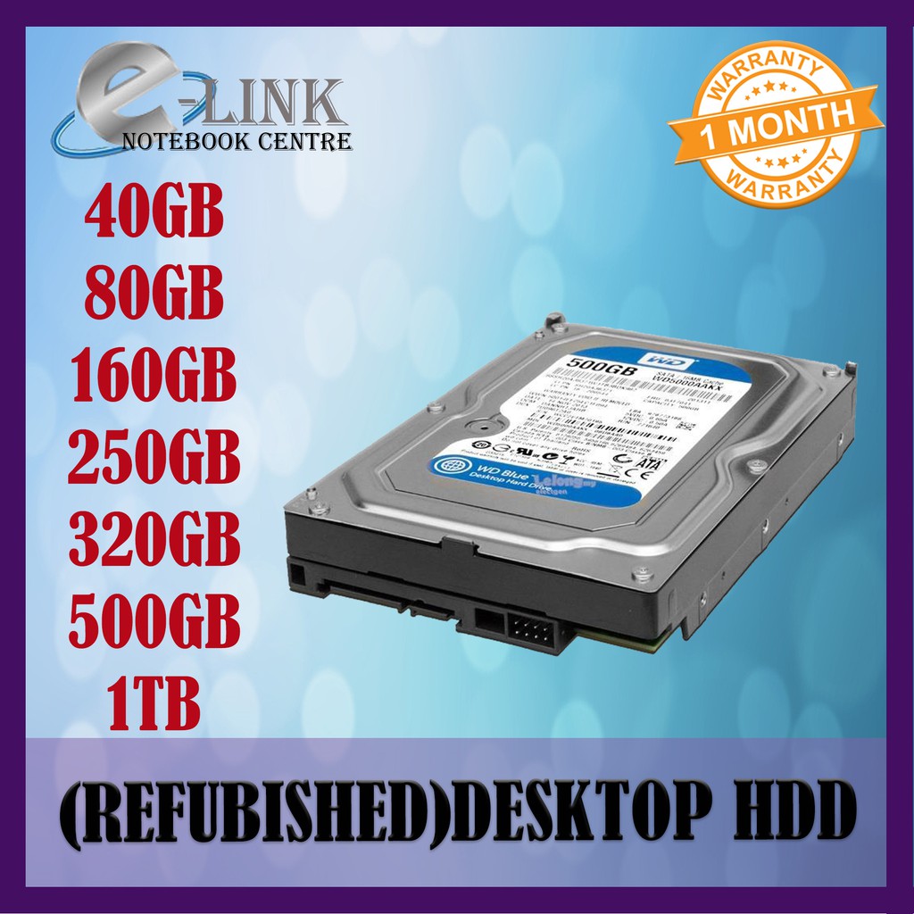 (Refurbished) 80GB 160GB 250GB 320GB 500GB 1TB 2TB SATA 3.5 inch ...