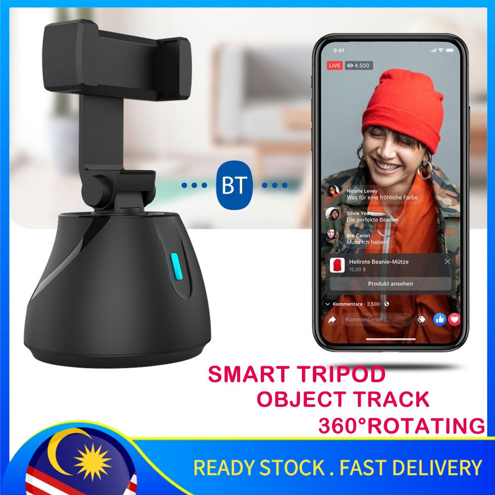 🔥 READY STOCK 🔥 HIHILAH HP-900 Rotation Smart 360° Shooting Selfie Stick Tripod Intelligent ...