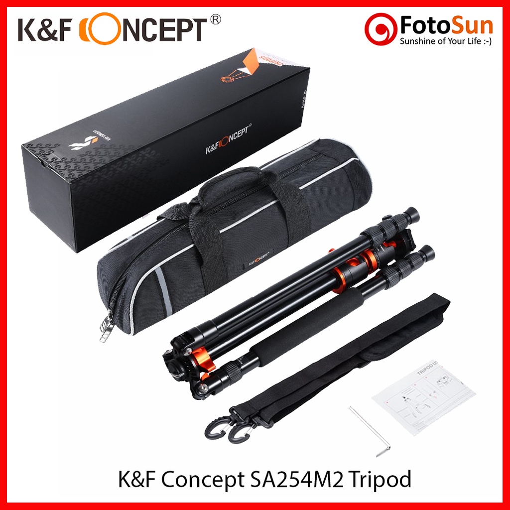 K&F Tripod SA254M2 / K254 175cm with monopod 2in1 with ballhead | Shopee Malaysia