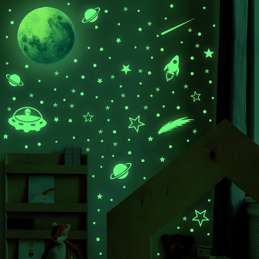 Glow in The Dark Stars for Ceiling 3D Glowing Star Removable Self ...