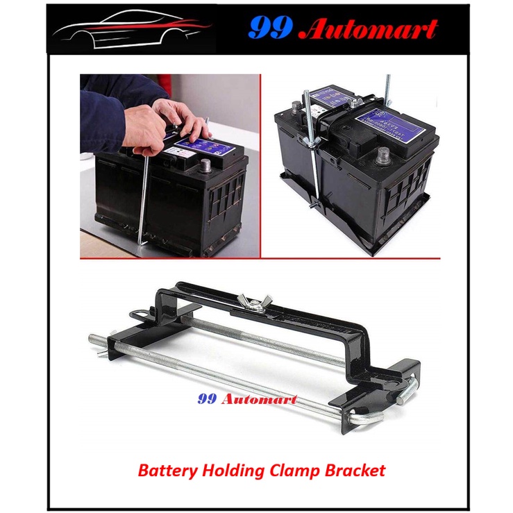 Battery Retaining Holding Adjuster Clamp Bracket Bolt Tie Hold Down Kit ...