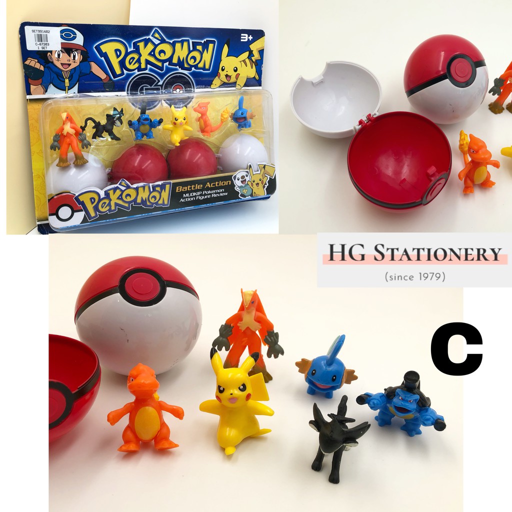 Pokemon Battle Figures & Poke Ball Toy Set | Shopee Malaysia