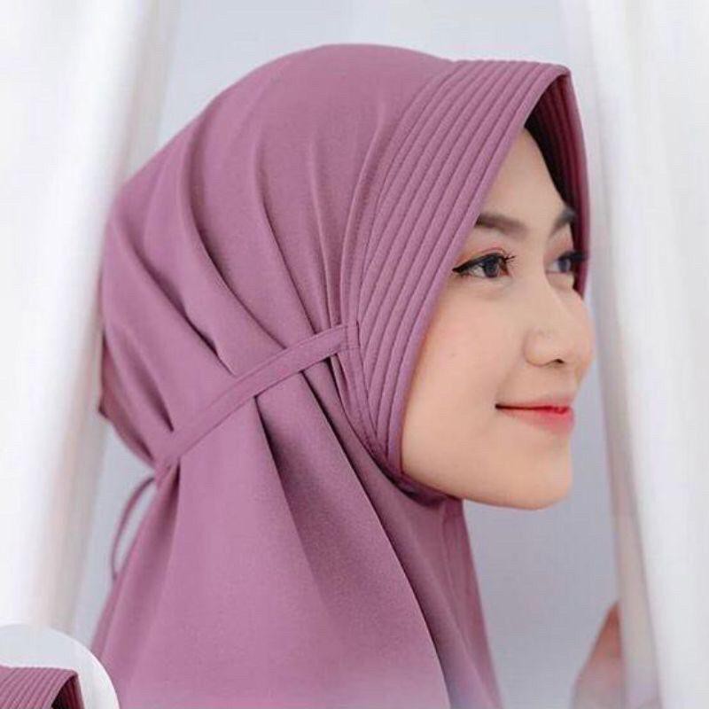 Hijab BERGO 2 LAYER DIAMOND/BERGO MARYAM PED/KHIMAR 2 LAYER ROPE ...