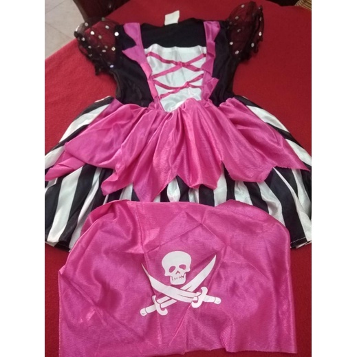 Pirate Pink Girl Costume Halloween Child Costume Theme Party Dress Up ...