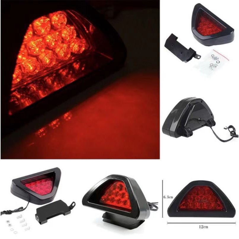 Car Universal F1 Style 12 LED Rear Bumper Car Tail Third Brake Stop ...