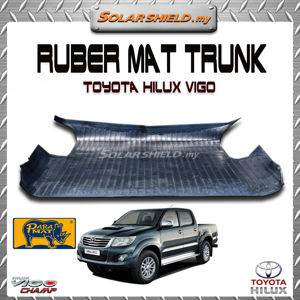 Toyota Hilux Vigo 4X4 Rear Truck Rubber Mat Protection (Paramat) Bedliner Rug Carpet | Shopee ...