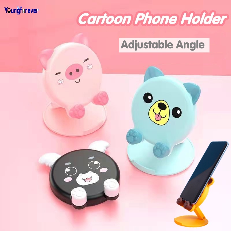 Cartoon Mobile Phone Holder Creative Multifunctional Foldable Lifting ...