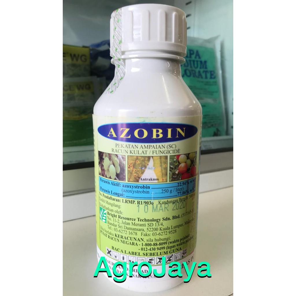 Azobin Azoxystrobin 22.94% Racun Kulat Power Karat Fungicides 500ml ...