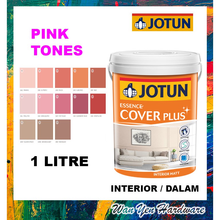 1 LITRES ( PINK TONES ) JOTUN ESSENCE COVER PLUS MATT 9 INTERIOR/DALAM ) | Shopee Malaysia