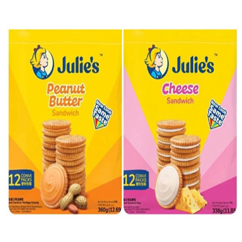 JULIE'S CHEESE SANDWICH 126G/336G | JULIE'S PEANUT BUTTER SANDWICH 135G/360G | Shopee Malaysia