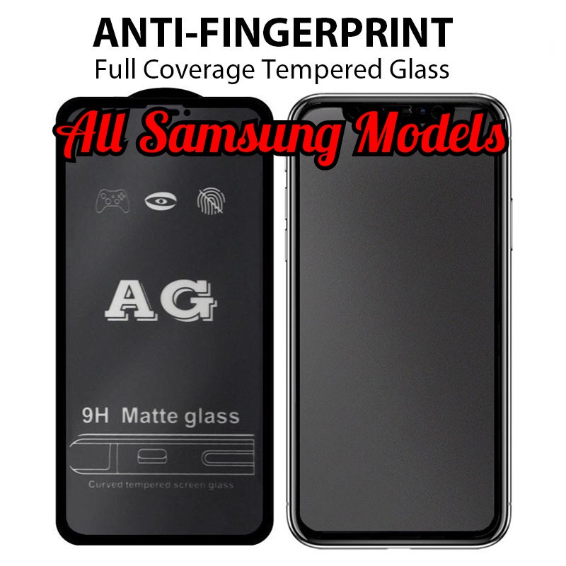 9D FULL MATTE TEMPERED GLASS SAMSUNG A05S A14 A24 A10 A20 A30 A50 A70 A10S A20S A30S A50S A51 ...