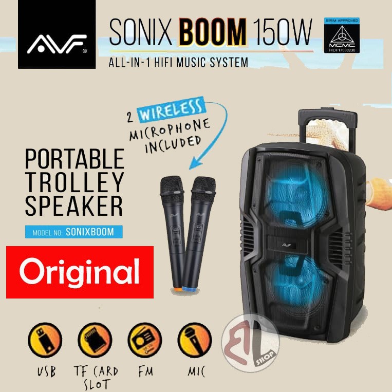 Official AVF Sonix Boom 150W All-in-One Hi-Fi Music System Bluetooth ...
