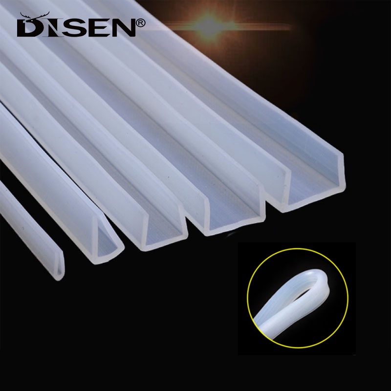1Meter U Shape Seal Strip 1mm Channel Silicone Rubber Wrap Slid Window ...