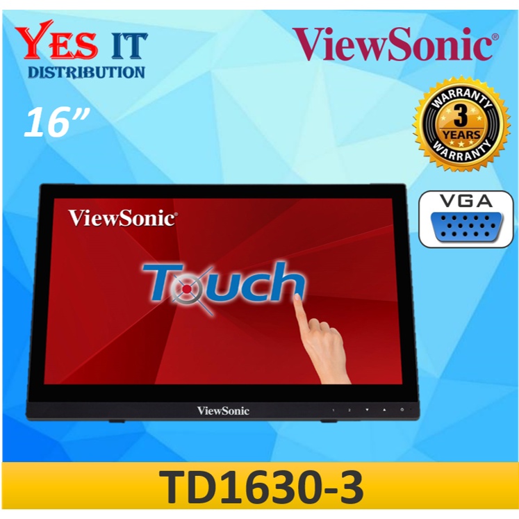 ViewSonic TD1630-3 16" 10-point Touch Screen IPS Monitor | Shopee Malaysia