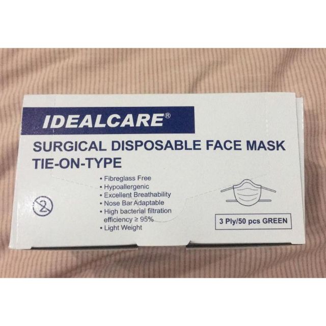 Idealcare tie on surgical Facemask | Shopee Malaysia