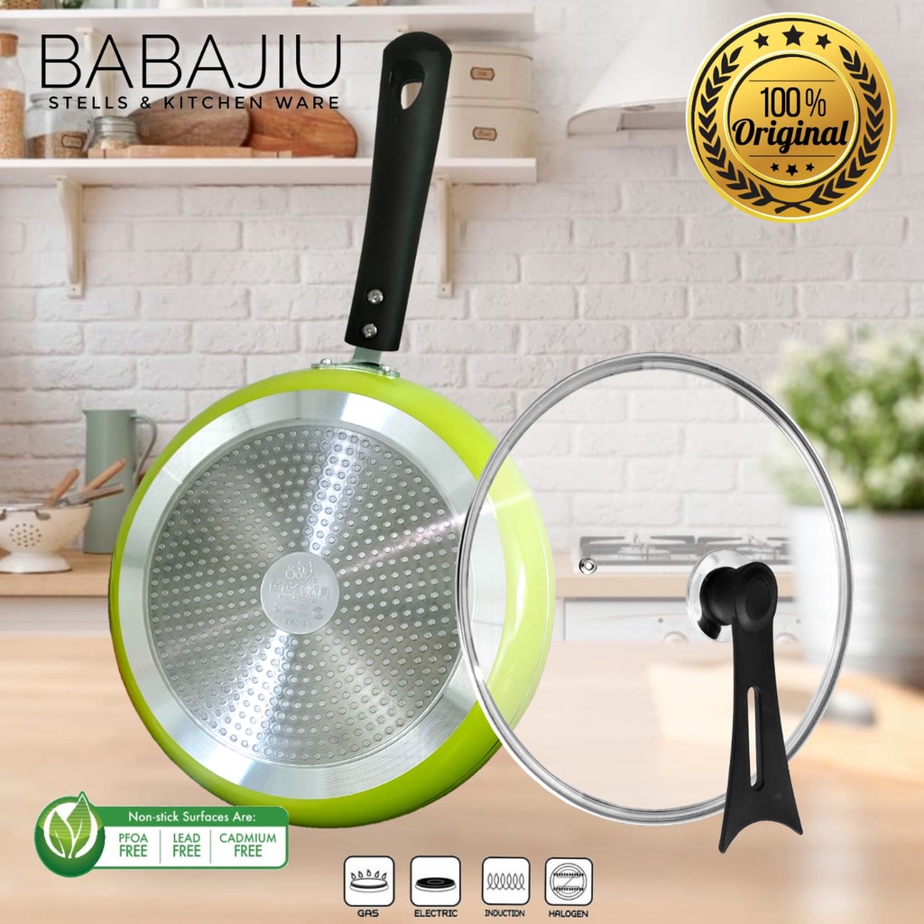 Teflon fry pan Frying pan. Babajiu frying pan 30cm plus Glass Lid ...