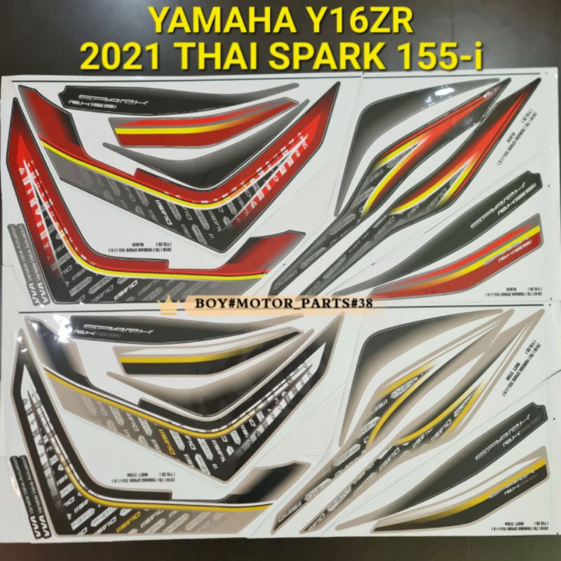 YAMAHA Y16 Y16ZR 2021 THAI SPARK 155 i ( 6 ) BODY STICKER ( READY STOCK ...