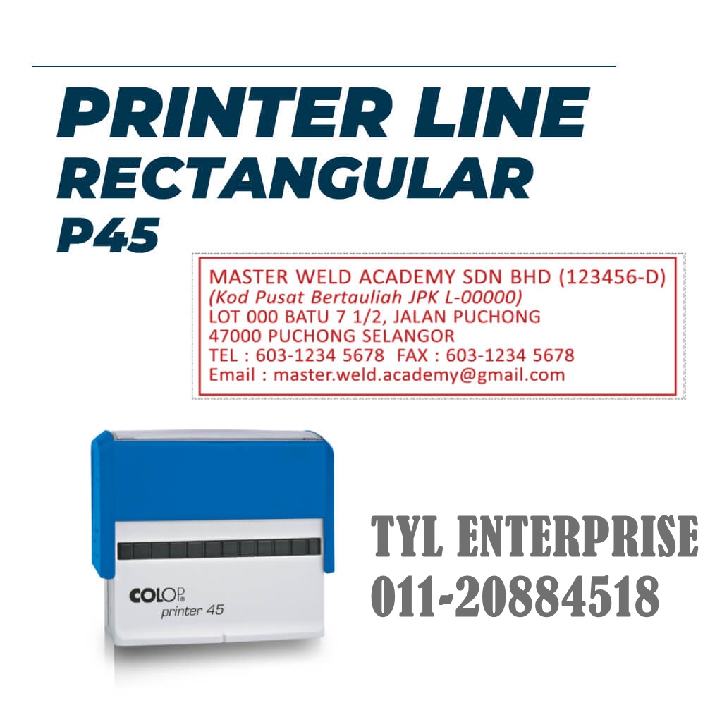 (P45) COLOP Rectangular / Self Inking Stamp Customize / Setem Dakwat Sendiri / 印章自制 | Shopee ...