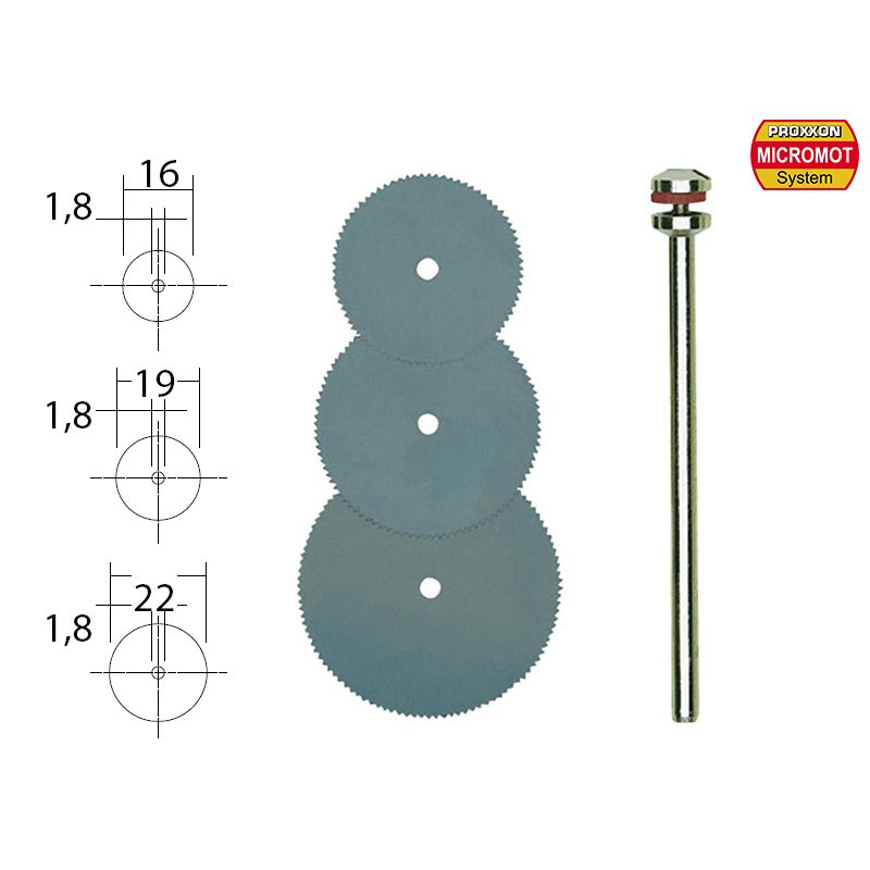 Proxxon 28830 Small Round Saw Blades Set 3pcs (for Cutting Wood ...