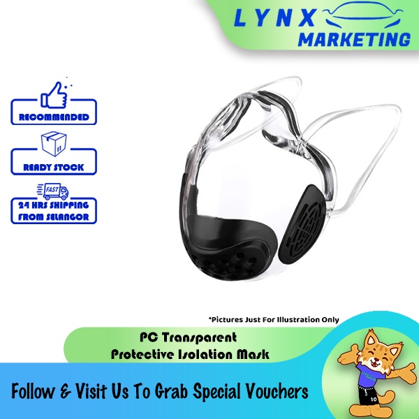 Full face shield High quality PC transparent protective mask lip ...