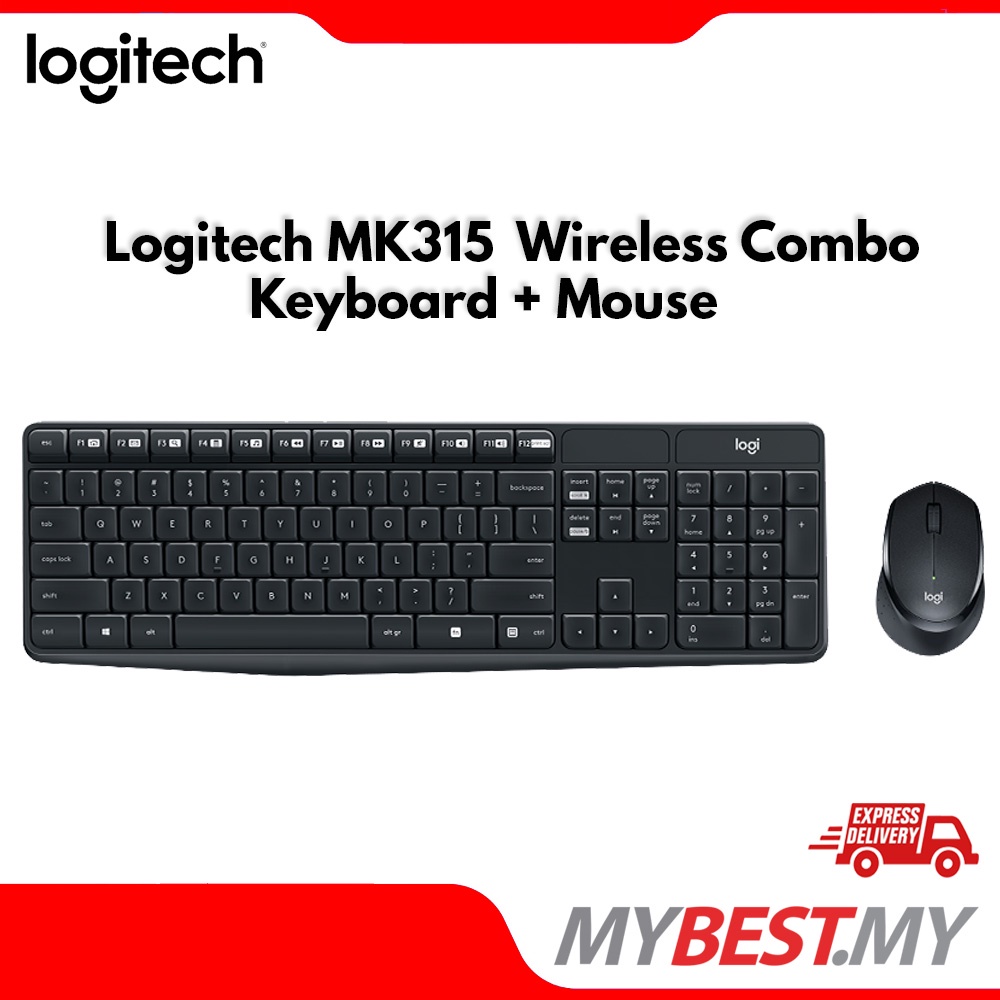 Logitech MK315 2.4Ghz Wireless Combo Keyboard Mouse | Shopee Malaysia