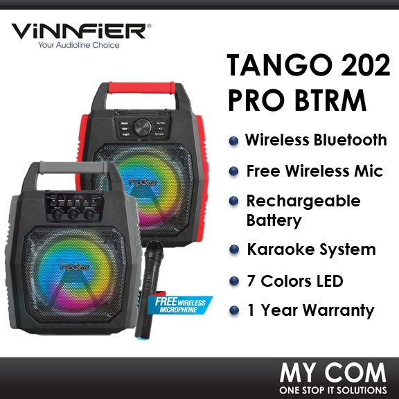 Vinnfier FlipGear Tango 202 Pro BTRM TWS Wireless Bluetooth Karaoke System Portable Speaker with ...