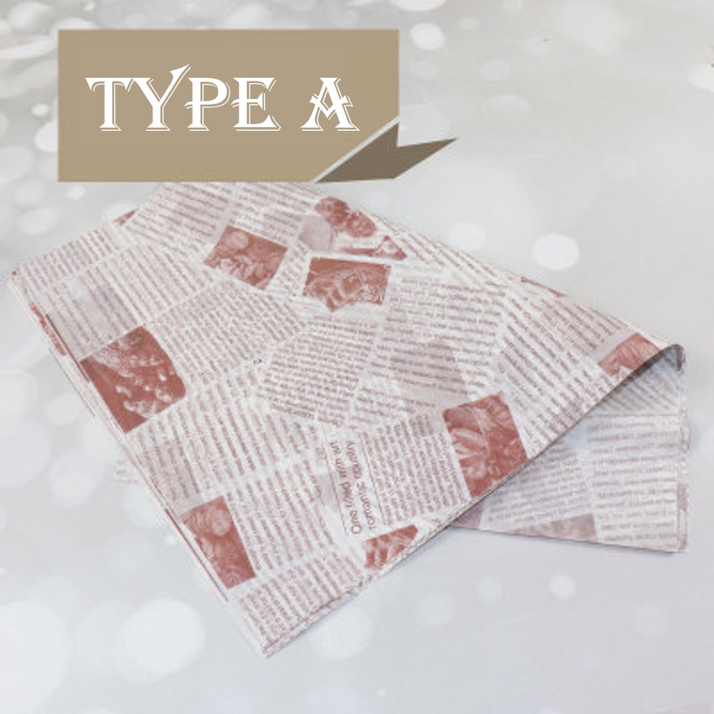 Toast Sandwich Wrap Kertas Bungkus Wrapping Paper ±50 PCS 吐司三明治包裝紙 38cm ...