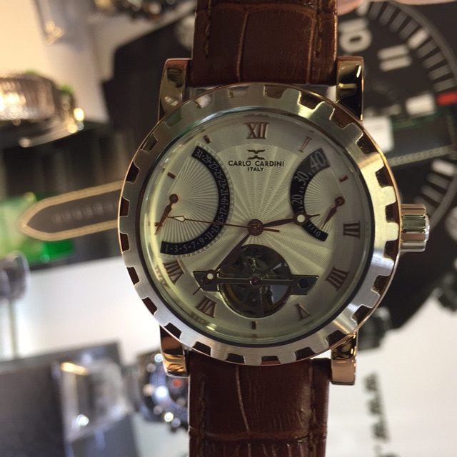 (Ready Stock) Carlo Cardini Automatic Watch. Date display. Transparent ...