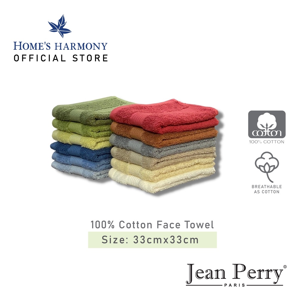 Jean Perry Beverly Hills 100% Cotton Face Towel Collection | Shopee ...