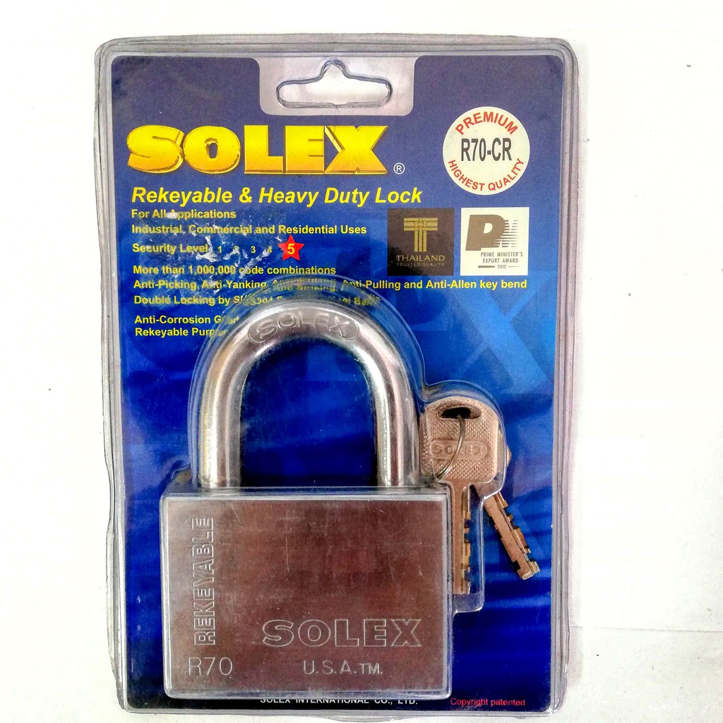 Solex Chrome Pad Lock （R70-CR） | Shopee Malaysia