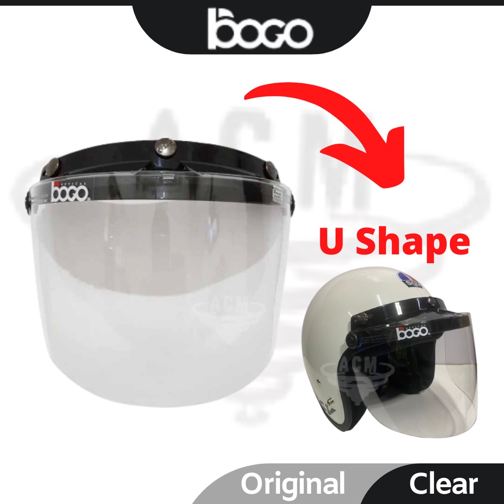 BOGO Visor 3 Button BG05 BG25 BO GO Bikko helmet SGV MS88 MAGNUM ARC ...