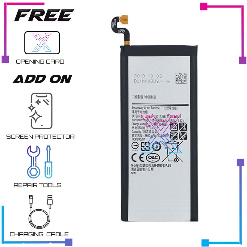 Battery Bateri EB-BG935ABE For SAMSUNG G935F S7 EDGE (3600 mAh ...