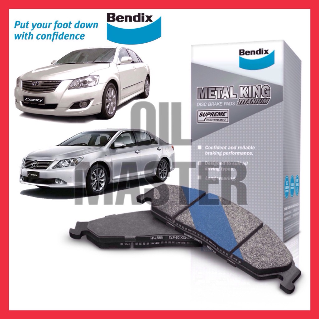 TOYOTA CAMRY ACV40 ACV50 REAR BENDIX METAL KING TITANIUM BRAKE PAD ...