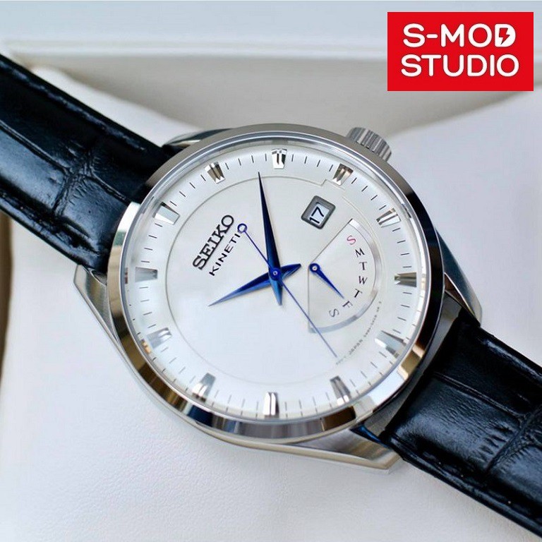 Seiko Kinetic Automatic White Dial Stainless Steel Dress Watch | Shopee ...