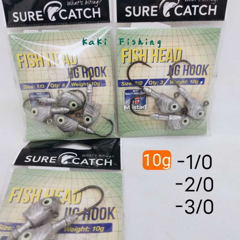Surecatch fish head jig hook 10G surecatch jighead | Shopee Malaysia