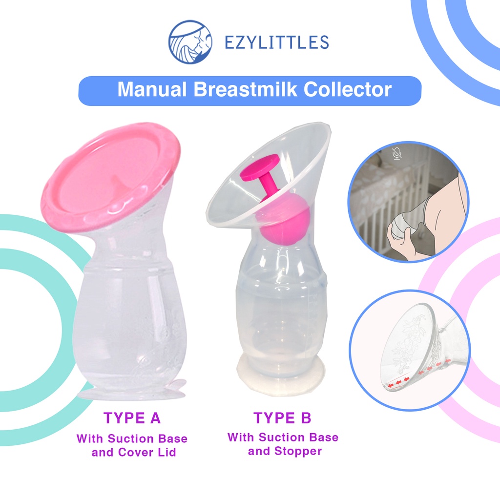 EZYLITTLES Silicone Breast Pump Manual Breastmilk Collector BPA FREE ...