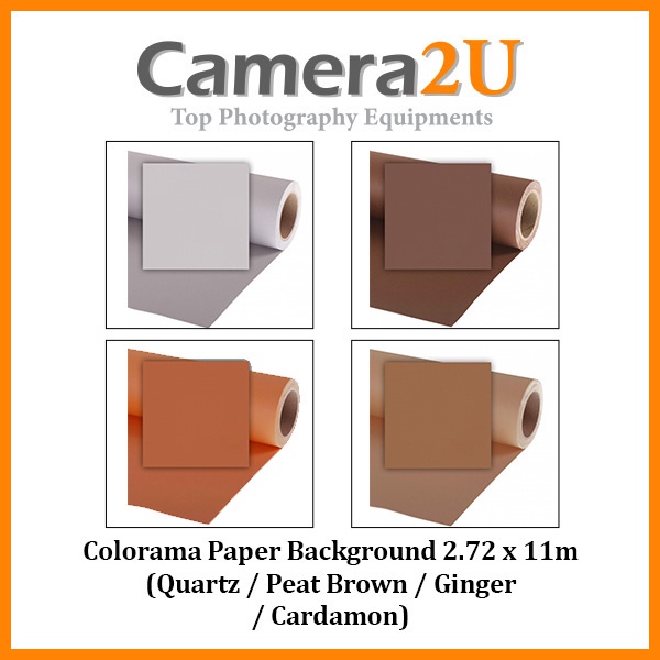 Colorama Paper Background 2.72 x 11m (Quartz / Peat Brown / Ginger ...