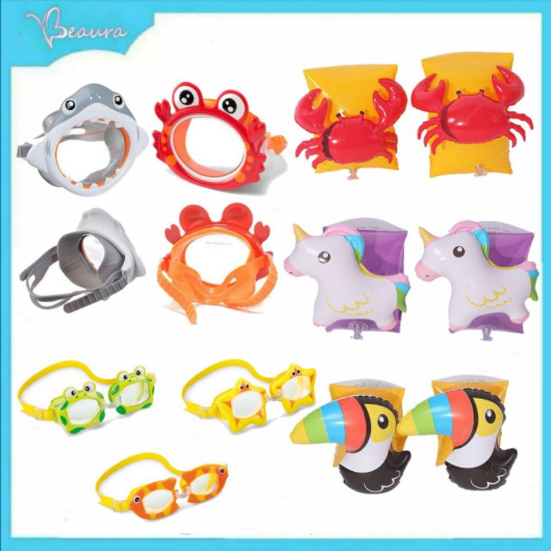 🔥Intex Swimming Goggles Inflatable Arm Float Bands Pelampung Lengan ...