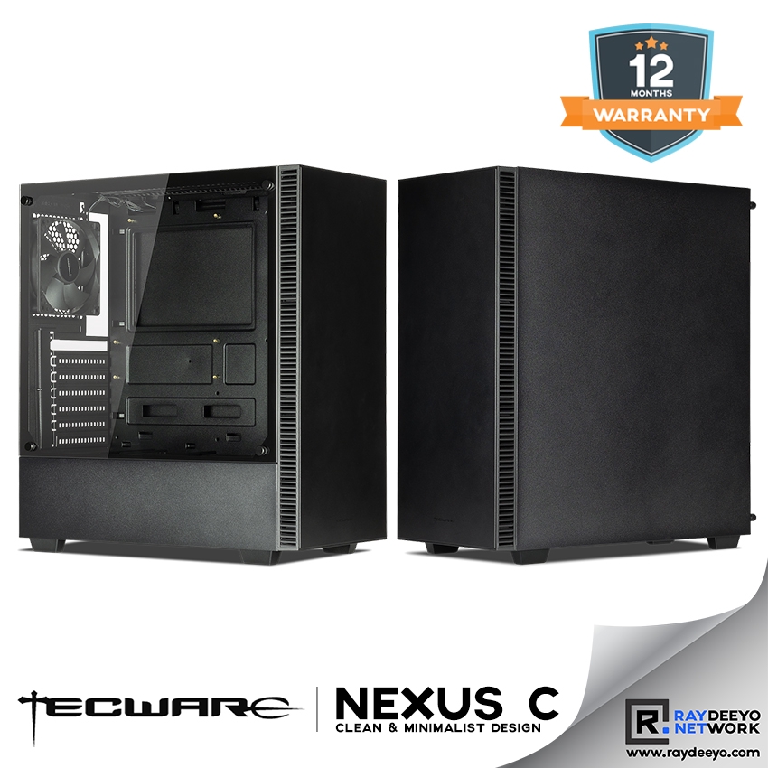 Tecware NEXUS C TG (BLACK) Tempered Glass Gaming Casing [ATX, Matx ...