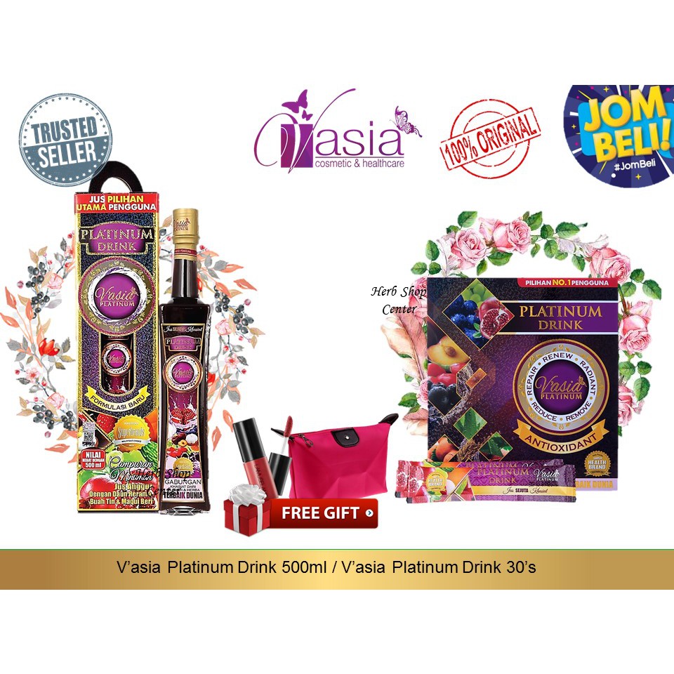 100% Original V'asia Platinum Drink 500ml | Shopee Malaysia